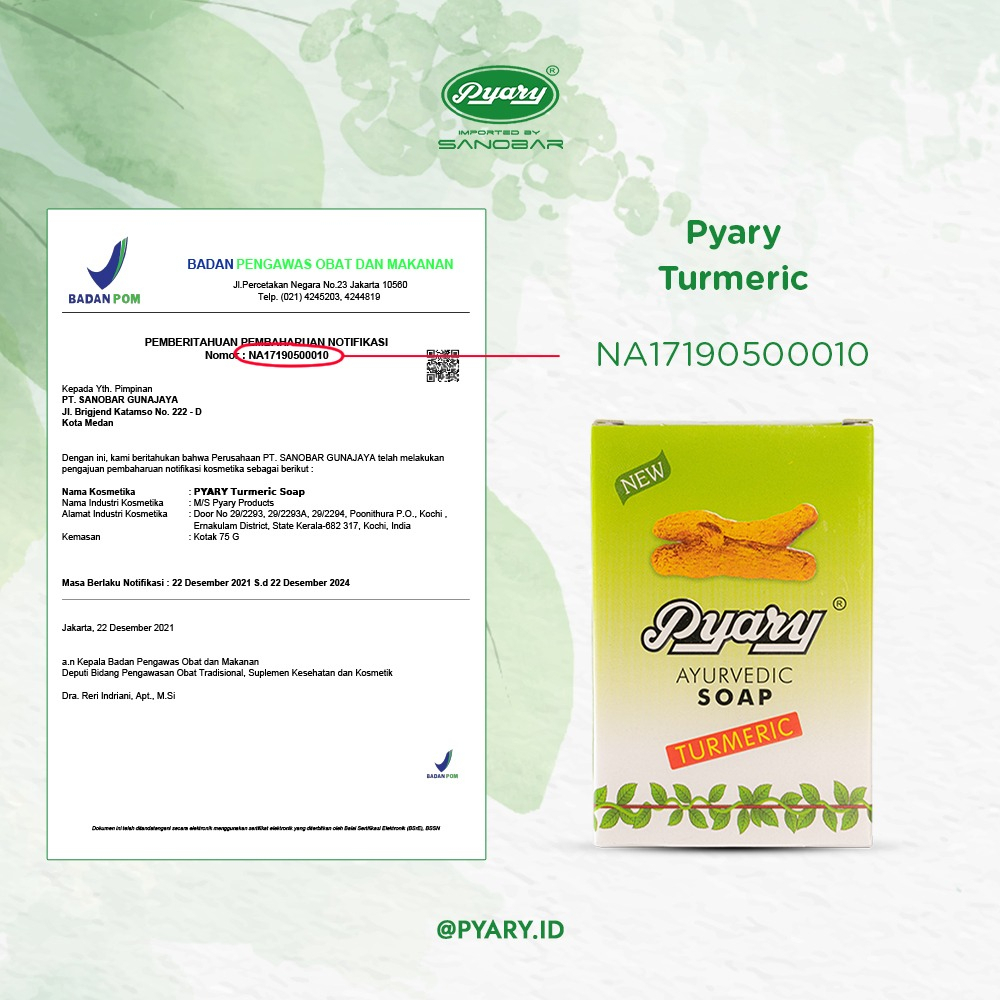 [BPOM] SABUN PYARY TURMERIC - SABUN ARAB importir PT. Sanobar | Lazada ...