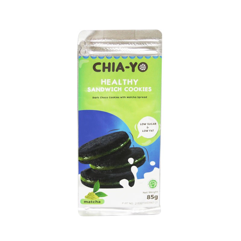 Chia-Yo Matcha Sandwich Cookies 85gr - Snack Sehat - Jagapati | Lazada ...
