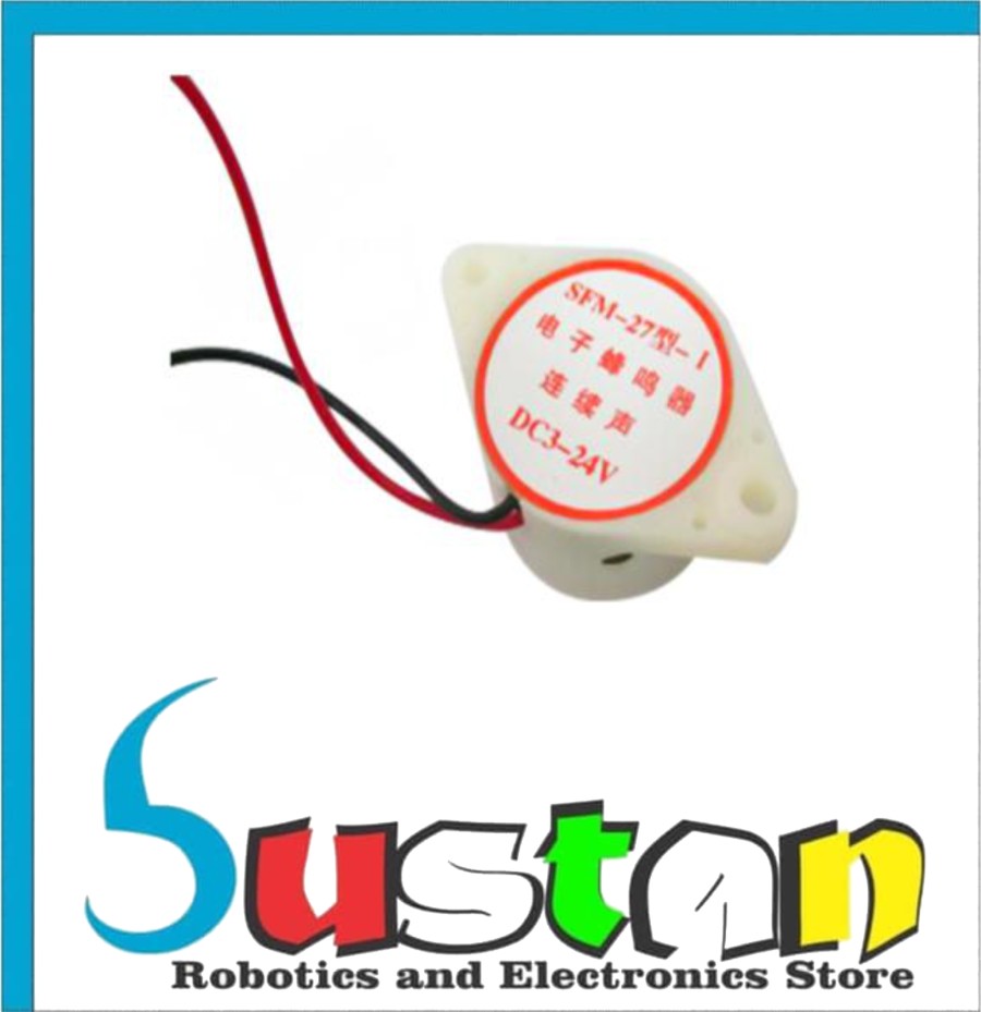 BUZZER SPEAKER SFM-27 SUARA PUTUS ACTIVE PIEZO INTERMITTENT 3V-24V ...
