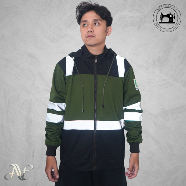 Wearpack safety hijau jaket proyek elegan seragam baju k3 kerja BIG ...