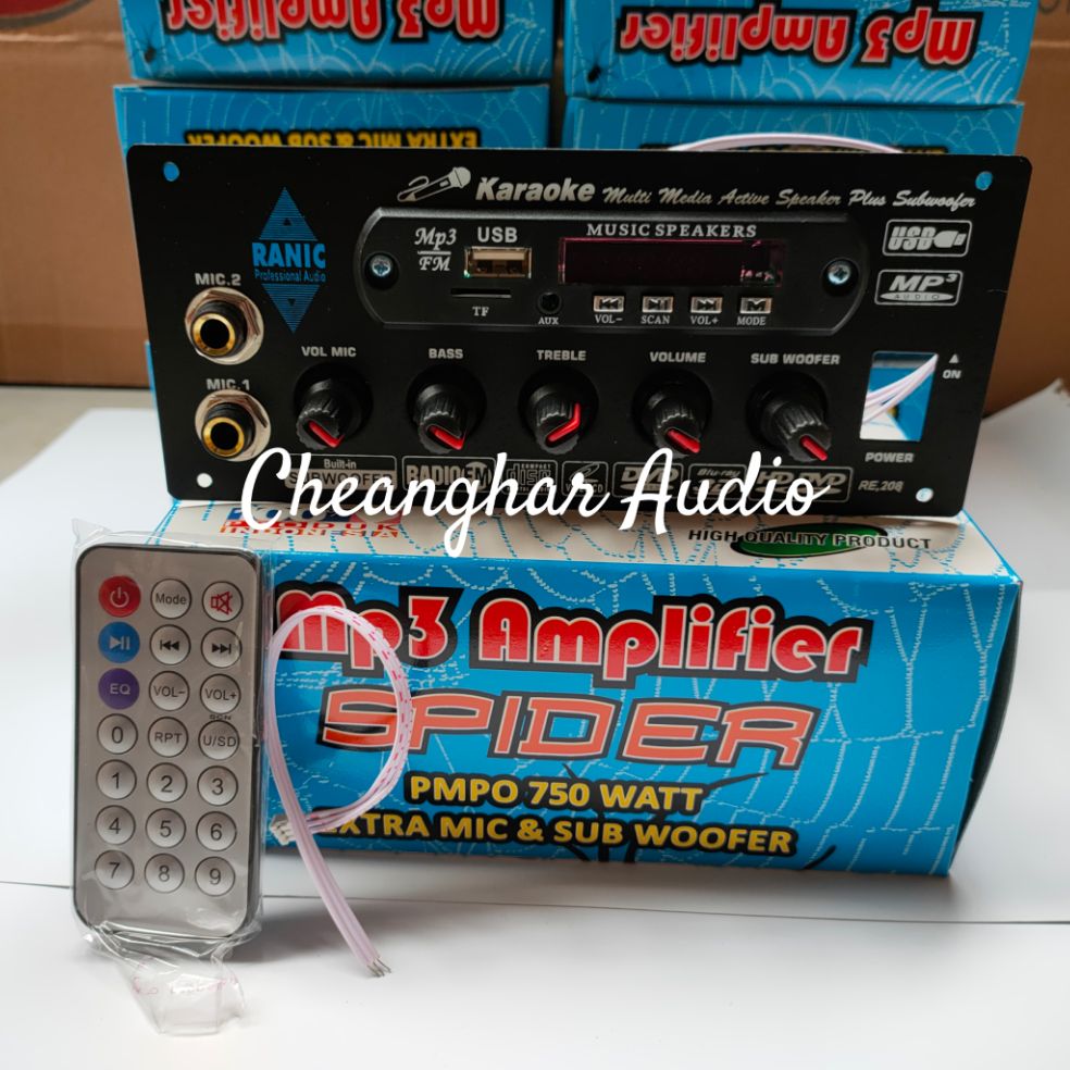 kit power amplifier speaker aktif plus mp3 usb 750w pmpo | Lazada Indonesia