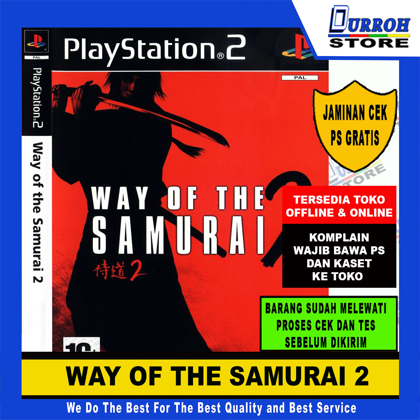 KASET DVD PS2 / PLAYSTATION 2 WAY OF SAMURAI 2 | Lazada Indonesia