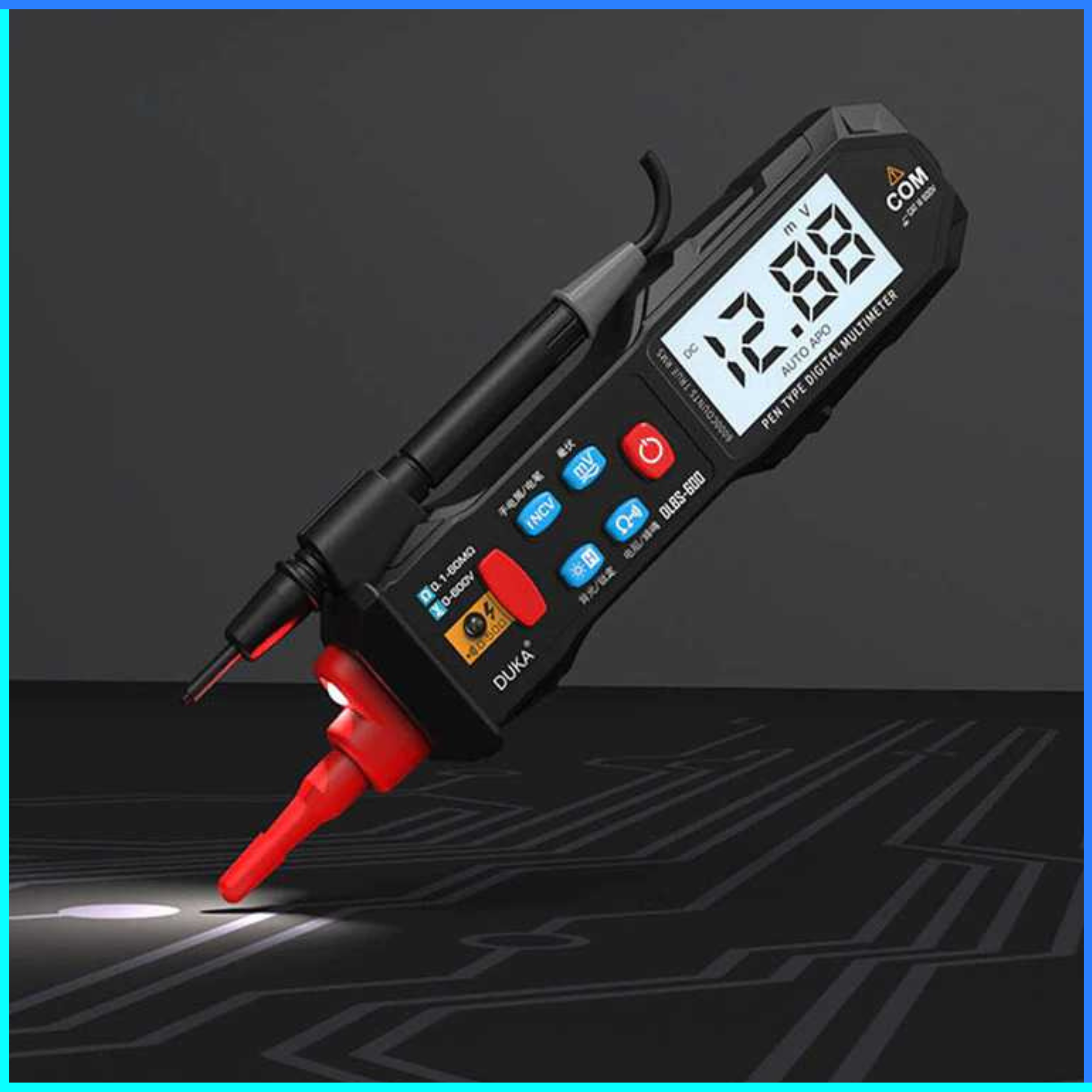 COD DUKA Mini Pocket Digital Multimeter AC/DC Voltage Tester DLBS 600 ...