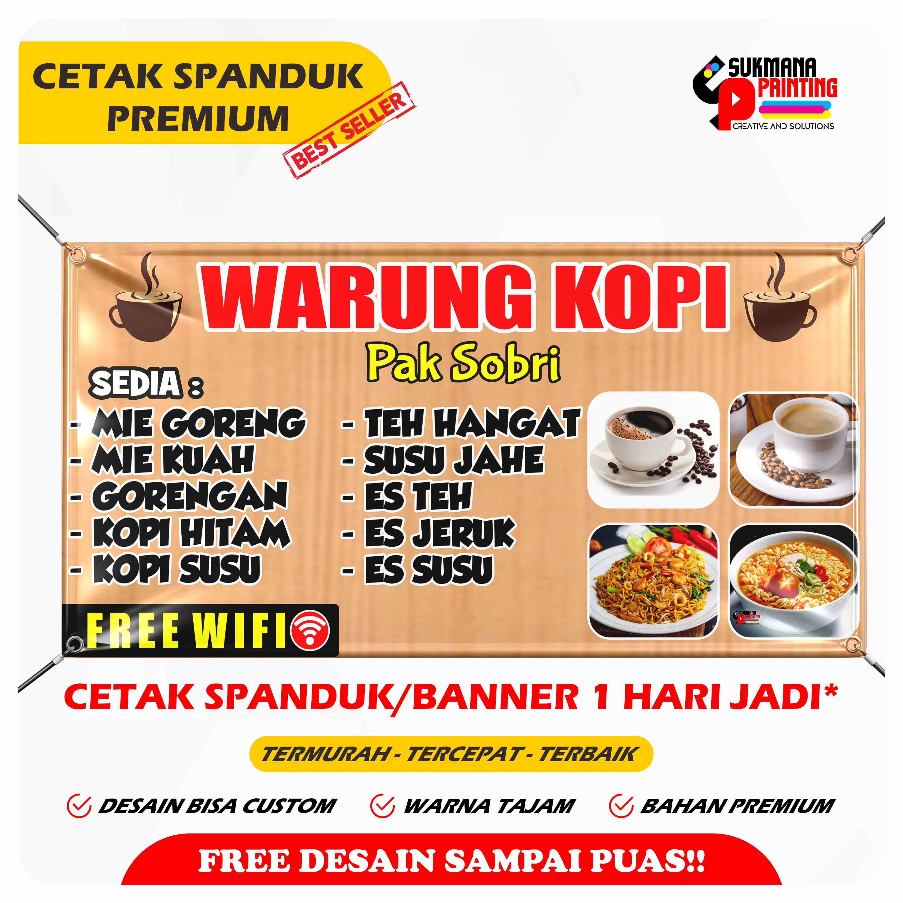 Spanduk Banner Warung Kopi Tempat Nongkrong | Lazada Indonesia
