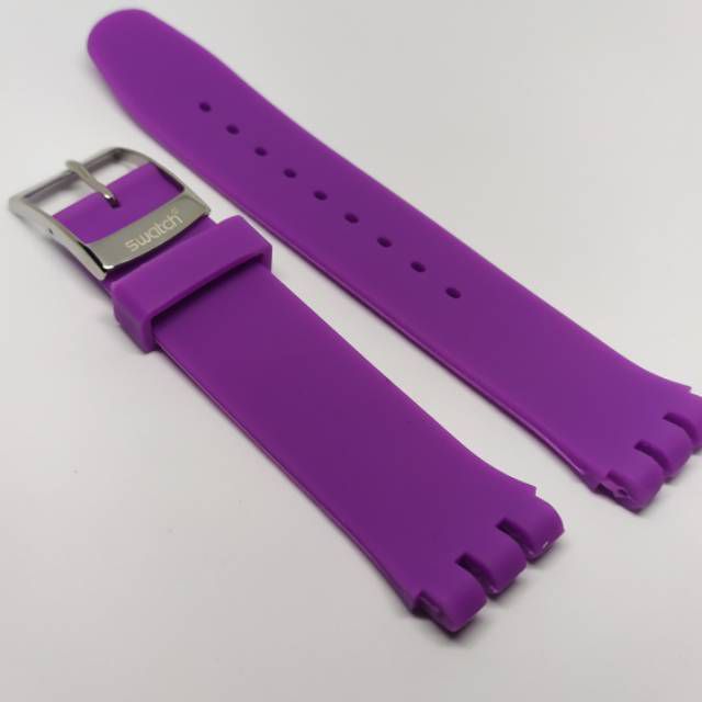 Strap Tali Jam Tangan Swatch Ukuran 19mm Rubber Silicone Strap Swatch