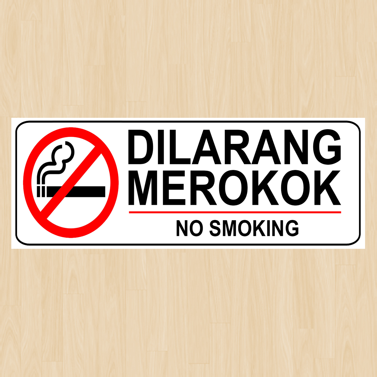 Sticker Sign Dilarang Merokok 25x8cm | Lazada Indonesia
