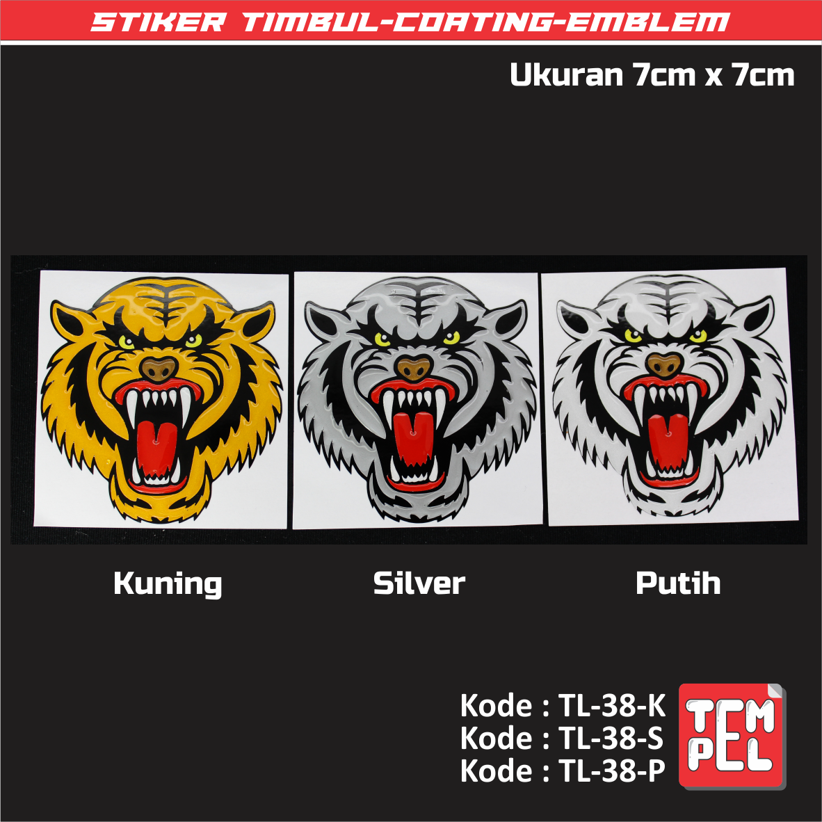 Stiker Timbul/Coating/Emblem/Embos/3D Kepala MACAN | Lazada Indonesia