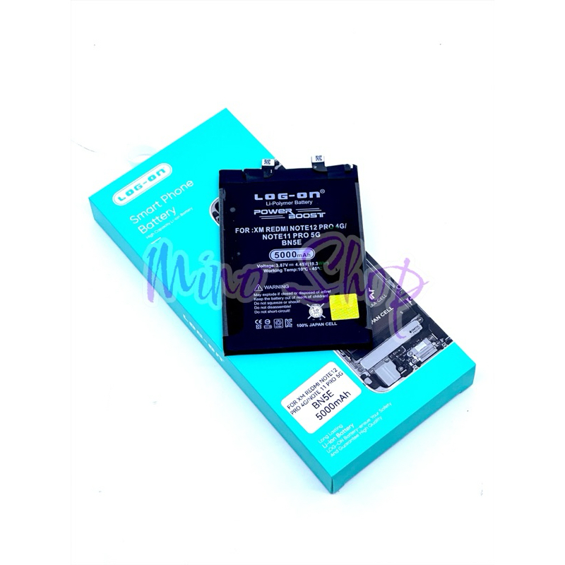 BATERAI LOG ON XIAOMI REDMI NOTE 12 PRO 4G / REDMI NOTE 11 PRO 5G BN5E ...