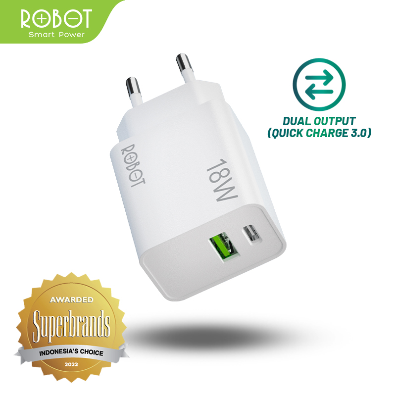 Robot Charger RT-K9 Dual USB Charger Handphone Charger Iphone Charger ...