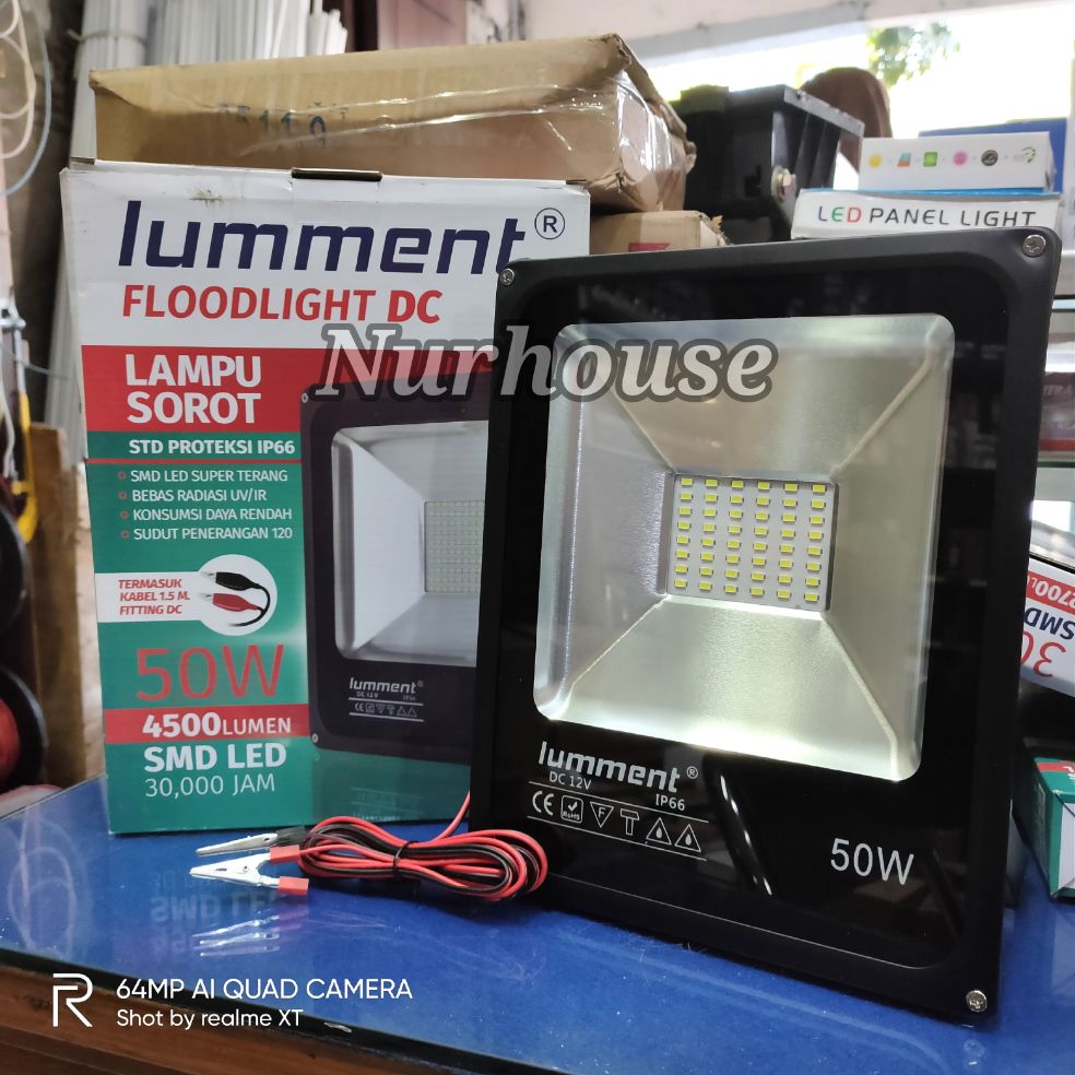 lampu sorot dc 12v 50 watt lumment lampu tembak 12 volt | Lazada Indonesia