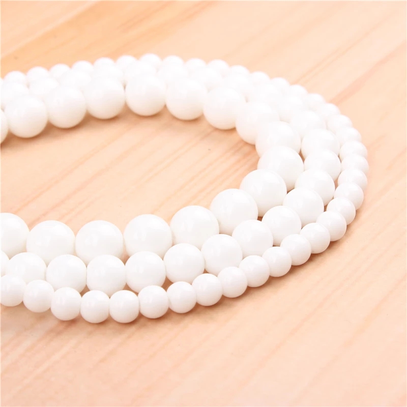 Bahan Gelang Manik Batu Alam White Jade | Lazada Indonesia