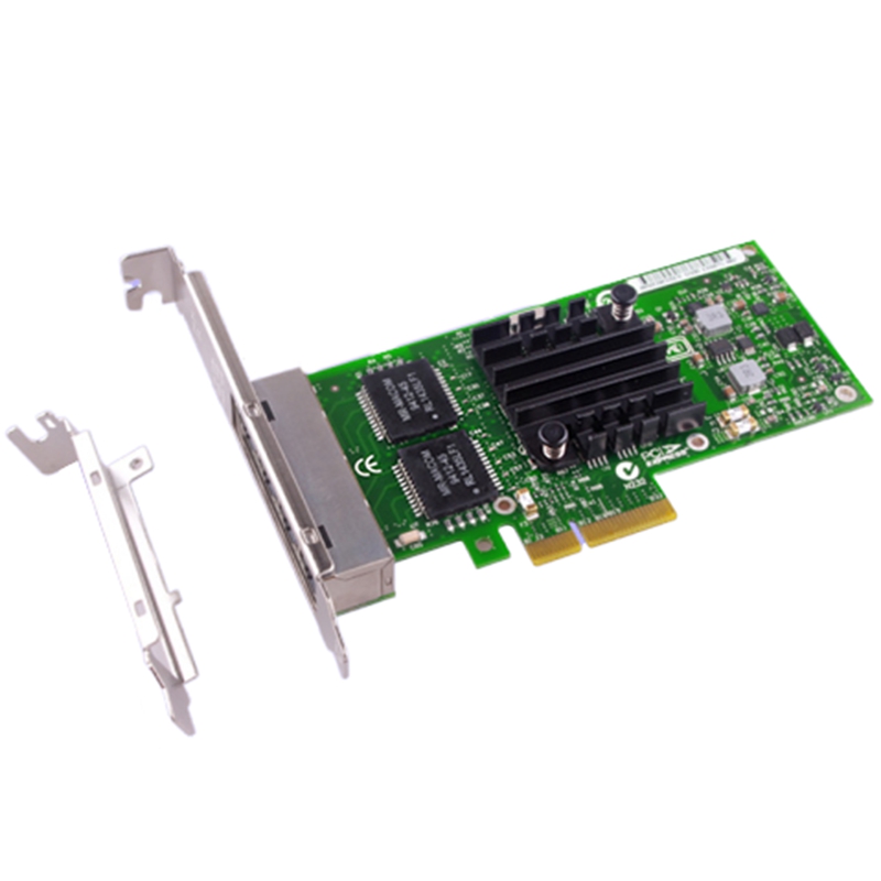 I340-T4 E1G44HT Gigabit Ethernet Server Adapter Intel 82580EB PCI Express X4 1G Network Card ...