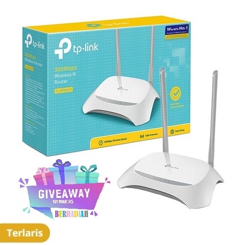 TPLink TL-WR840N Router Wireless WiFi 300Mbps 2 Antena TP-Link TL ...
