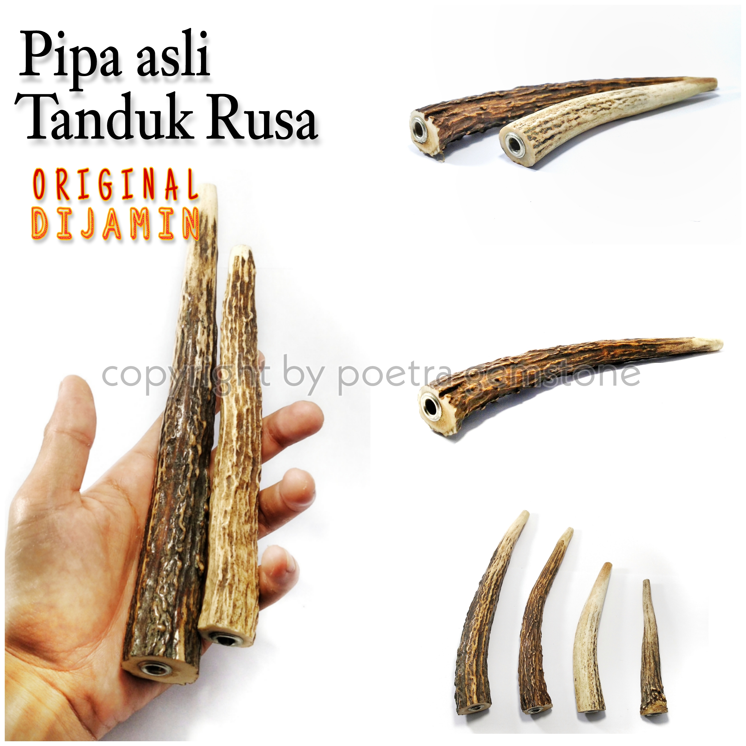 Pipa Rokok Once Cangklong Tanduk Rusa Asli Dijamin | Lazada Indonesia