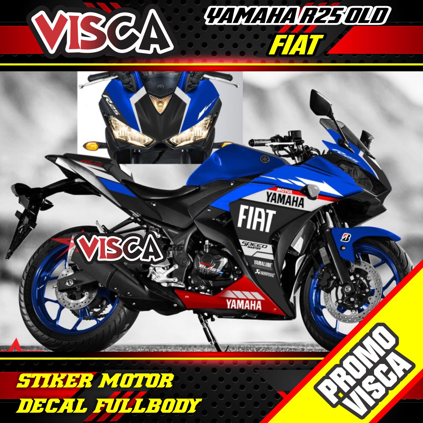 Decal R25 Full Body Decal Yamaha R25 Old Stiker R25 Full Body Stiker ...
