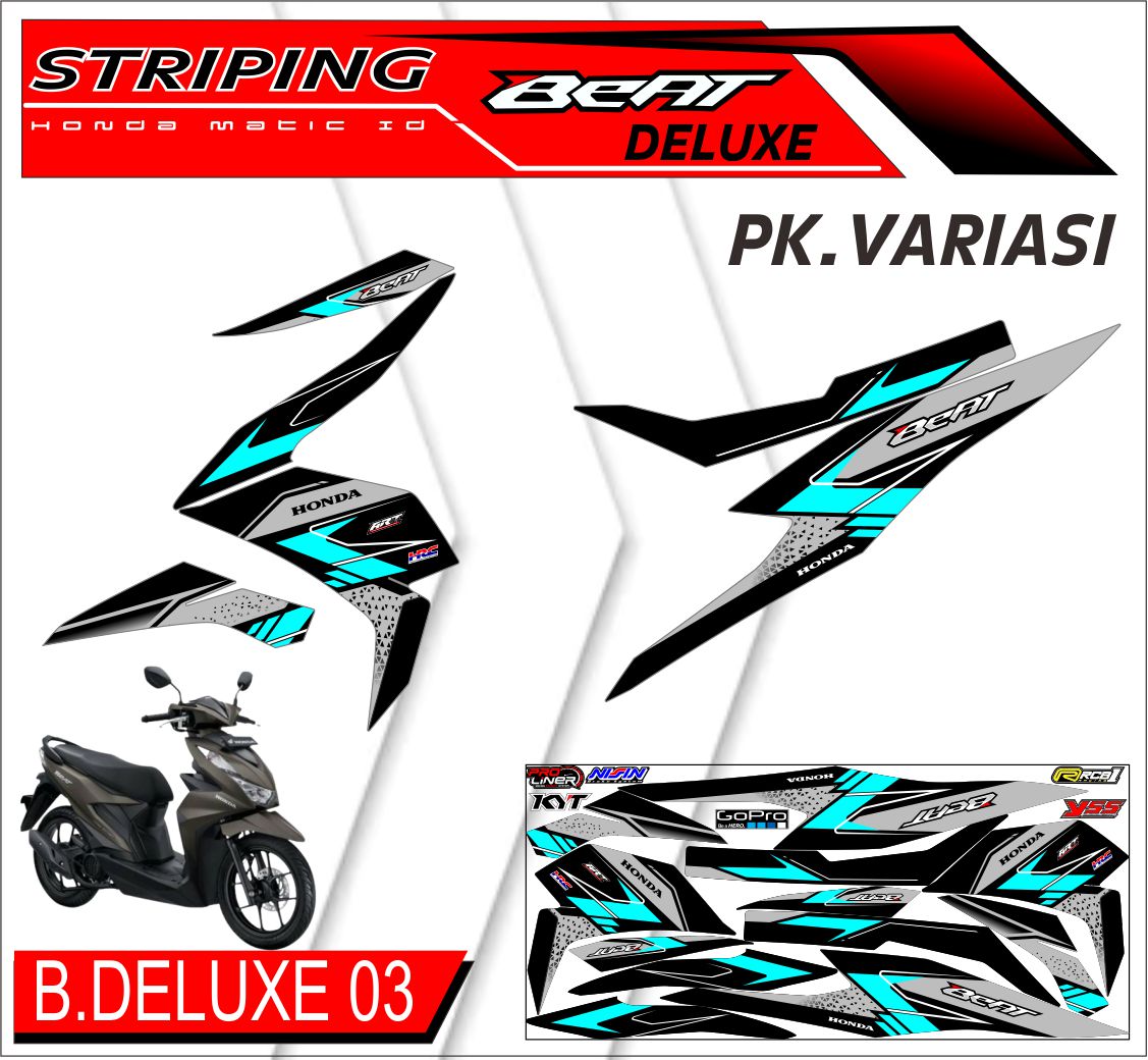 Striping Beat Deluxe - Sticker Striping List Variasi Motor Beat Deluxe ...