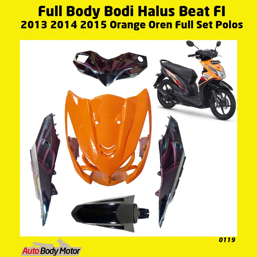 119 Full Body Bodi Halus Beat FI 2013 2014 2015 Orange Oren Full Set ...