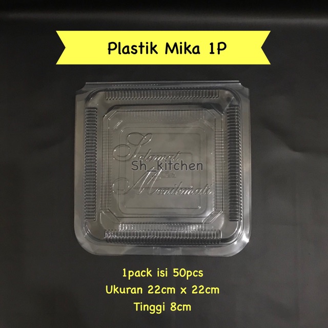 Mika Plastik Tempat Kemasan Makan Kue 1P 1pack 50pcs Merk Deka | Lazada ...