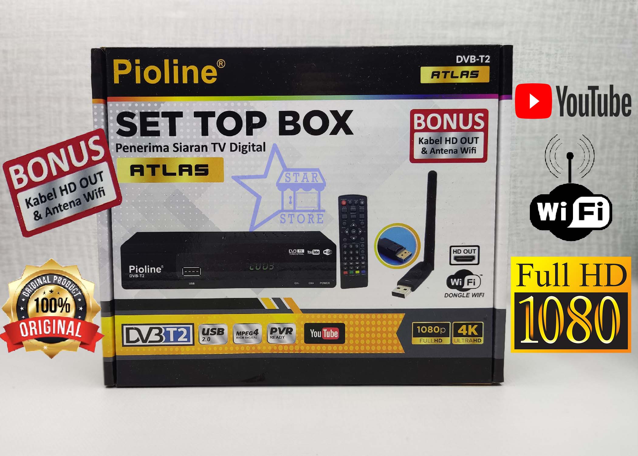 Set top box digital dvbt2 smart youtube set box Matrix apple pioline ...