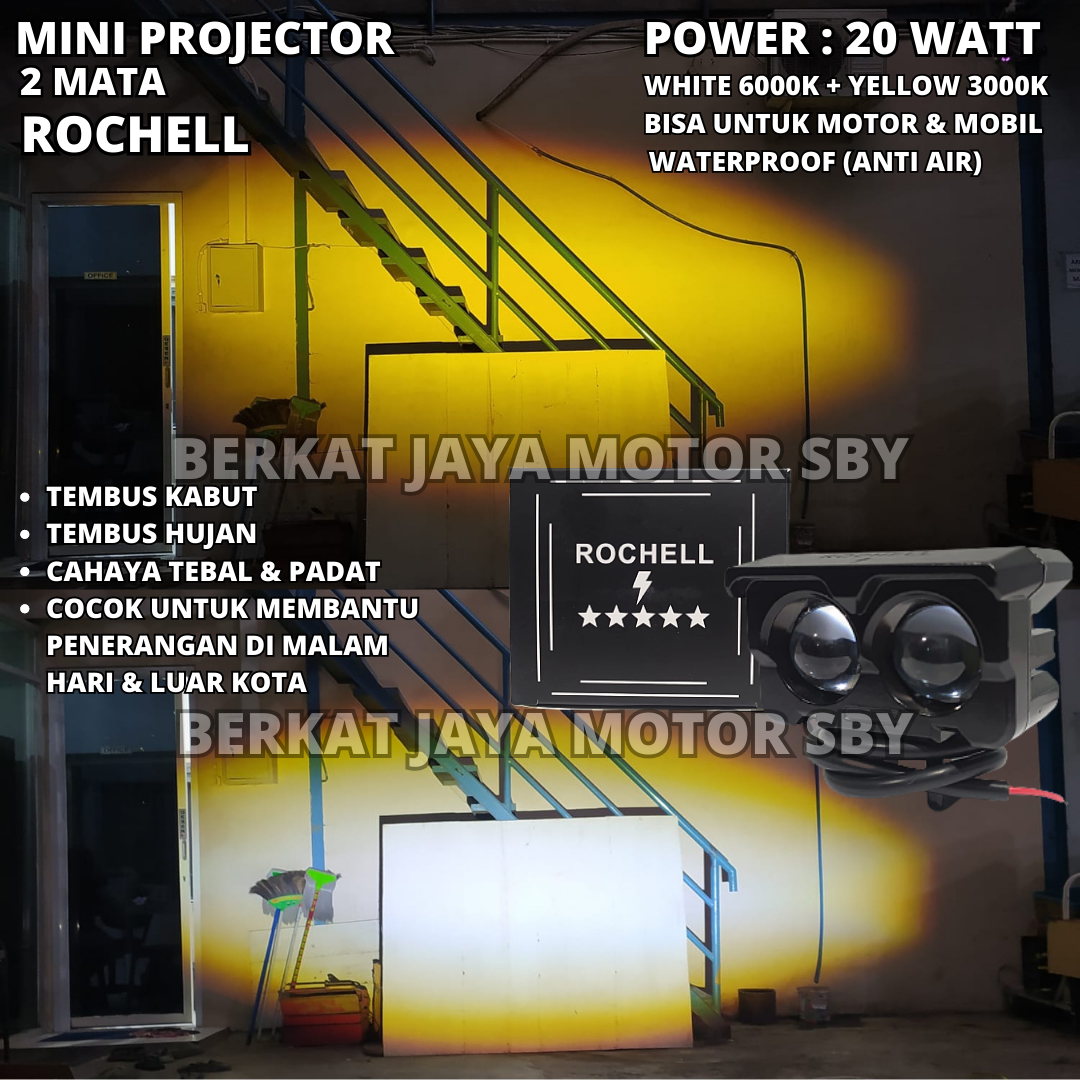 MINI PROJIE MINI PROJECTOR SQL 2 MATA LED FOGLAMP LASER HI LOW MOTOR ...
