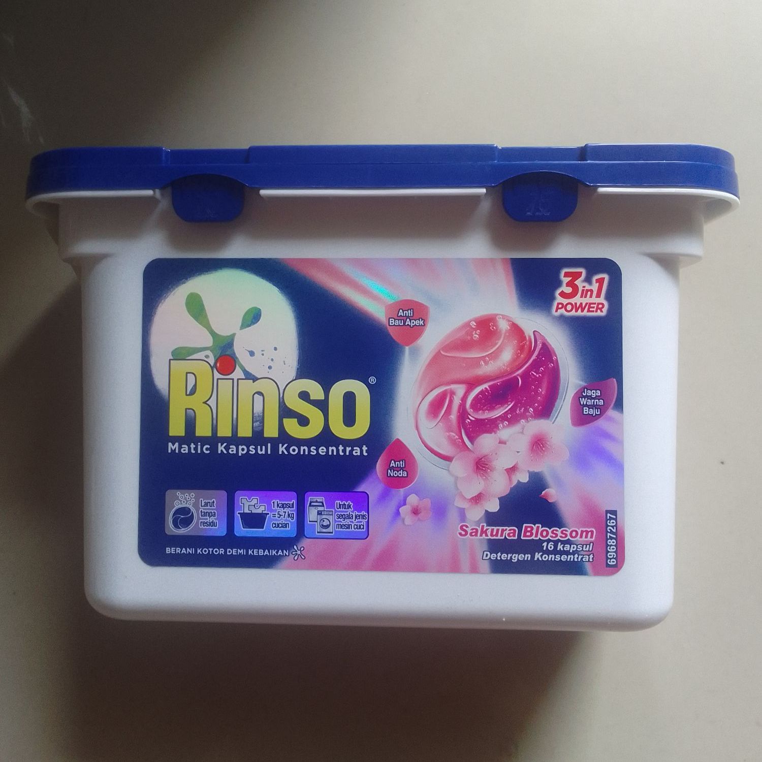 Rinso Matic Kapsul Detergen Konsentrat 3 in 1 Power 16 Kapsul | Lazada ...