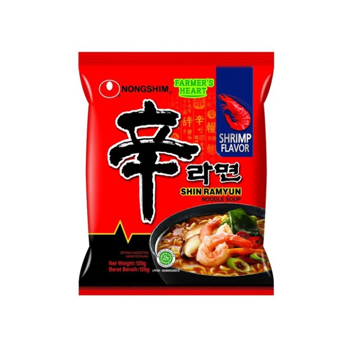 Nongshim Shin Ramyun Shrimp 120gr - Mie Ramyun Rasa Udang | Lazada ...