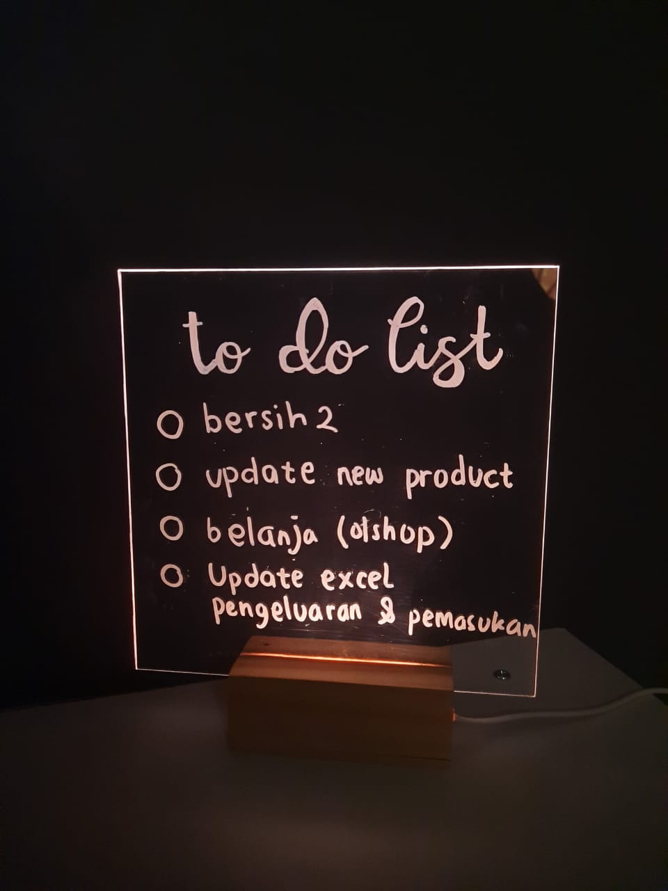 acrylic note board | akrilik planner / acrylic note board led / acrylic ...