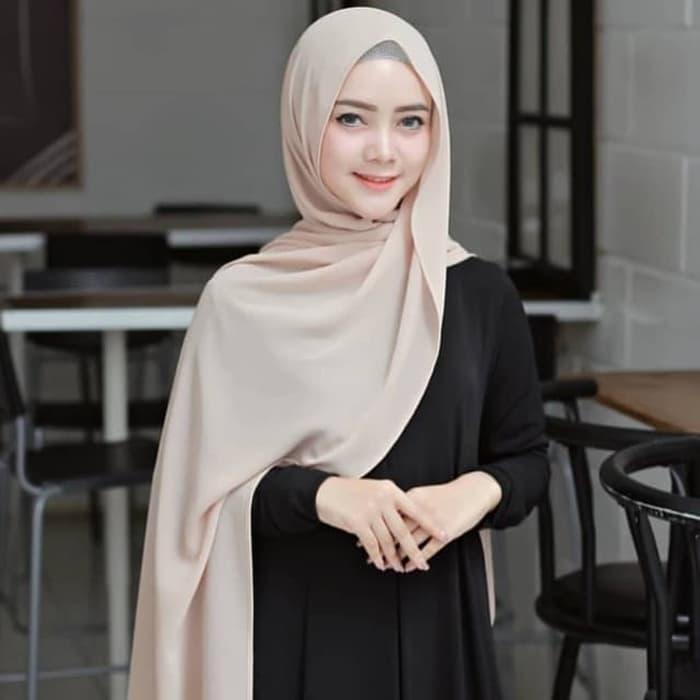 jilbab Pashmina Sabyan Diamond Italiano Hijab Segi Empat hijab panjang kerudung CREAM Ukuran 75Cm X 150Cm Lazada Lazada Indonesia