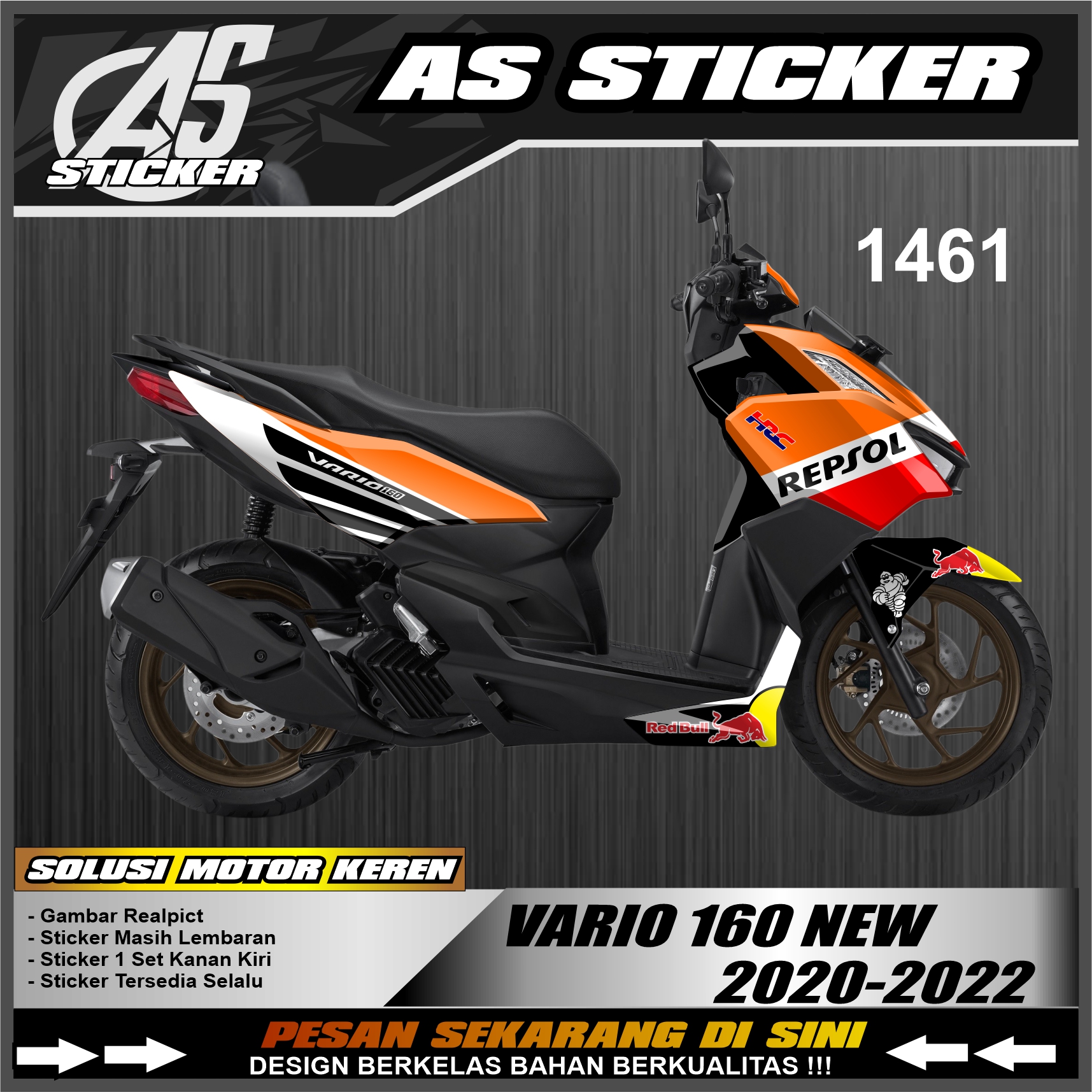 1461a Decal Sticker VARIO NEW 160 Full Body Stiker Skotlet VARIO Desain ...