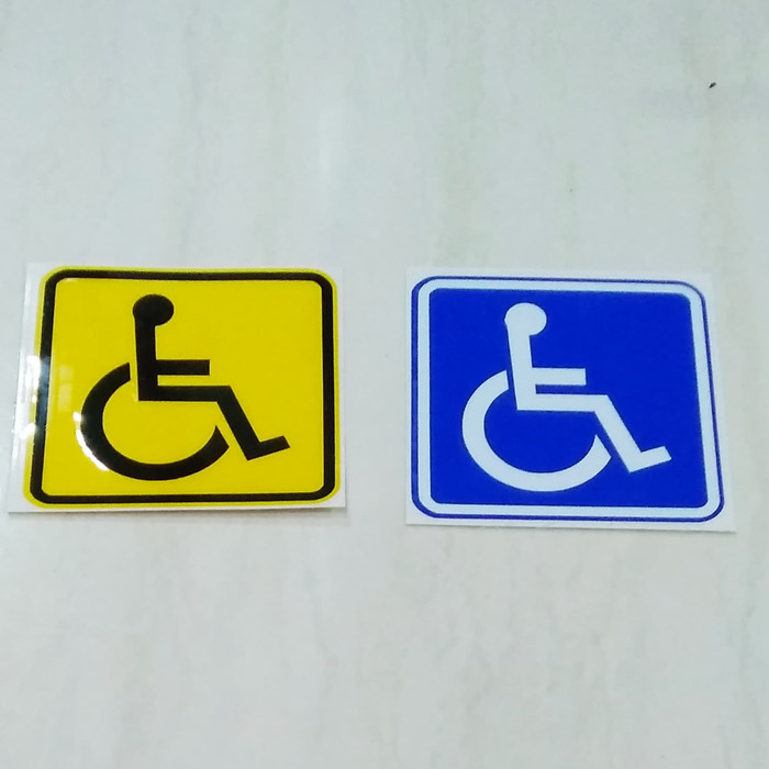 STIKER MOBIL TANDA KURSI RODA WHEEL CHAIR SIGN VINYL DECAL STICKER ...