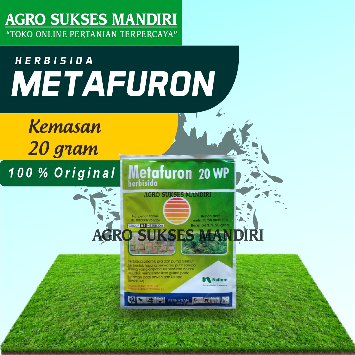 Metafuron 20 WP Herbisida Sistemik Selektif Pengendali Gulma Rumput ...