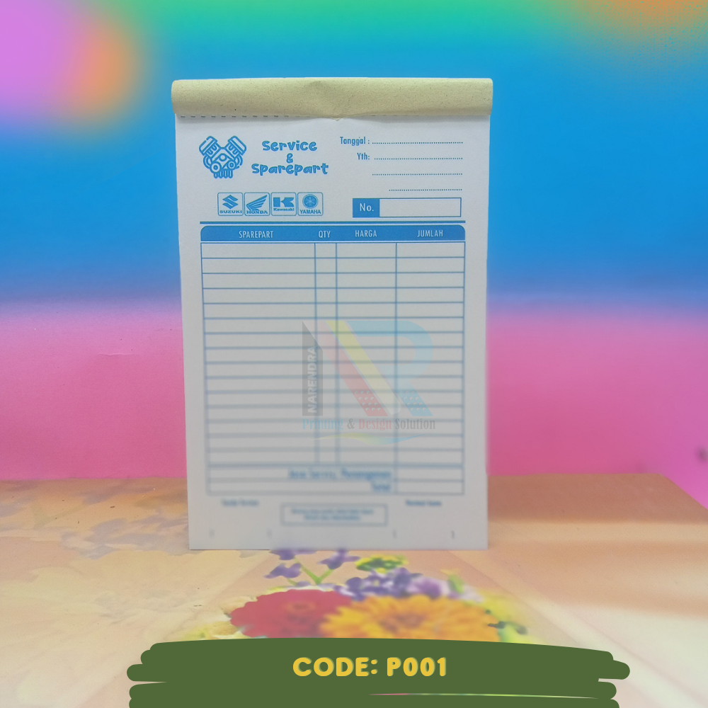 Nota Bengkel Motor | Servis | Siap Kirim | Grosir | Murah | 1 & 2 ply ...