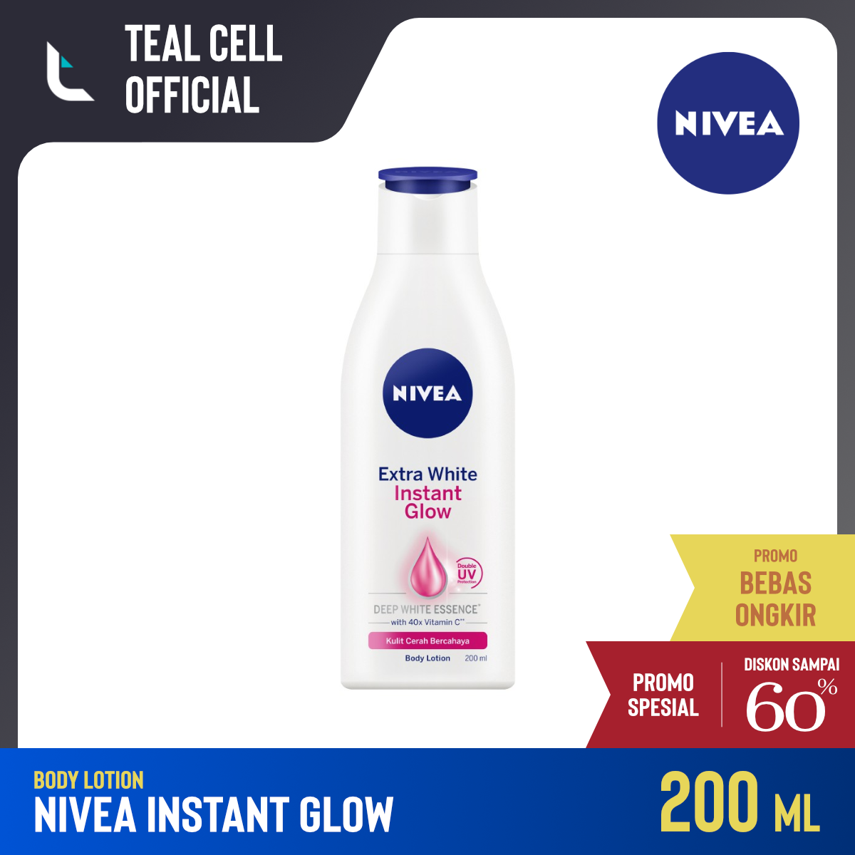 NIVEA - EXTRA WHITE INSTANT GLOW SPF 25 BODY LOTION - 200ML | Lazada ...