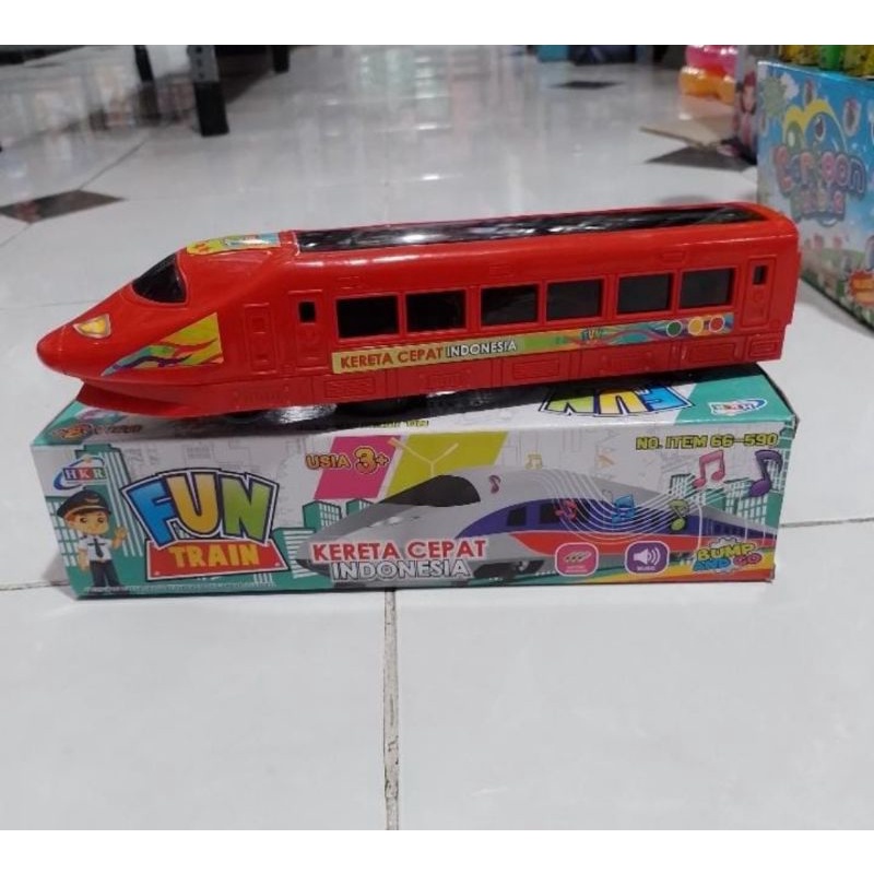 mainan kereta api fun train kereta cepat indonesia | Lazada Indonesia