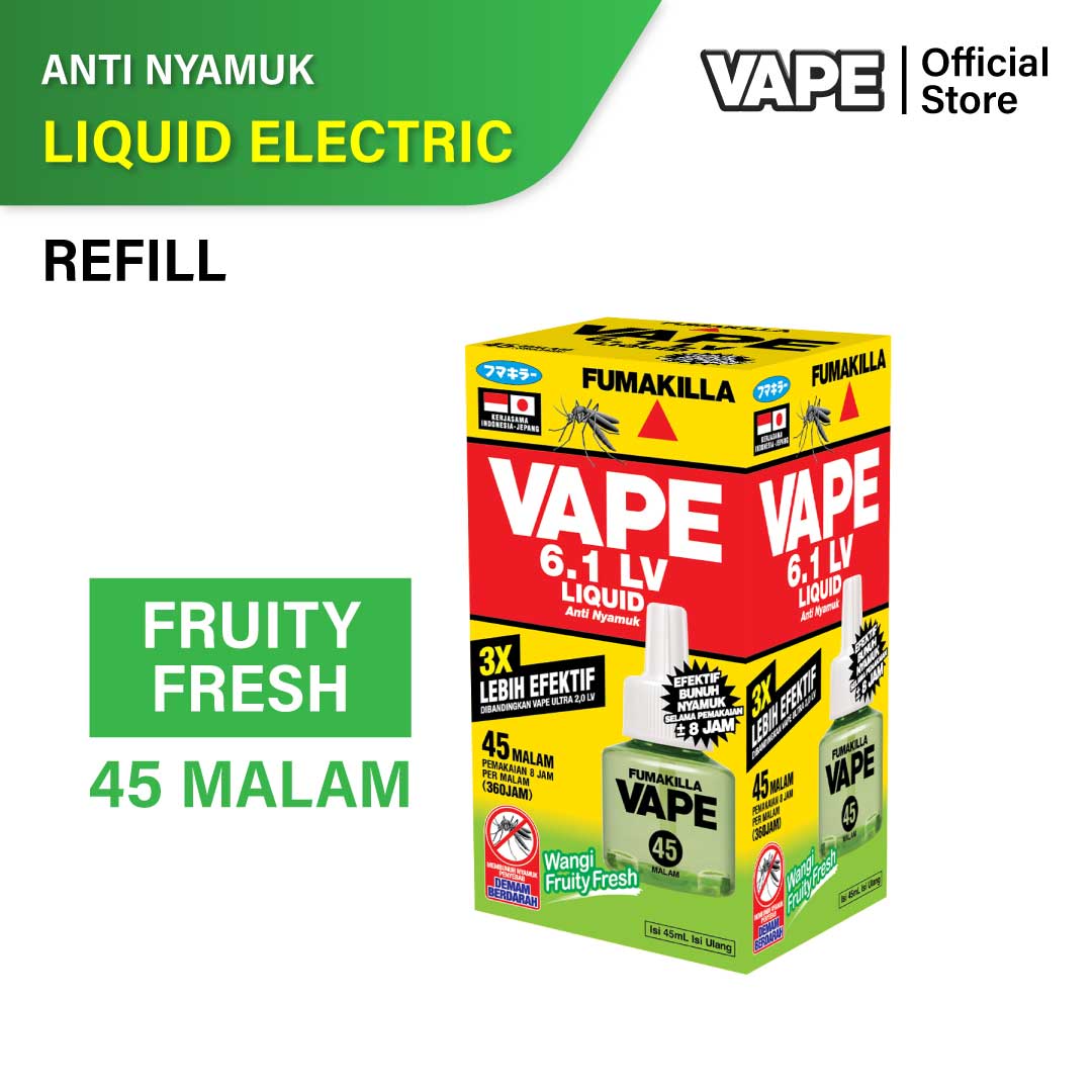 Fumakilla Vape Refill 45 Malam Obat Nyamuk Fruity Fresh 45ml | Lazada Indonesia