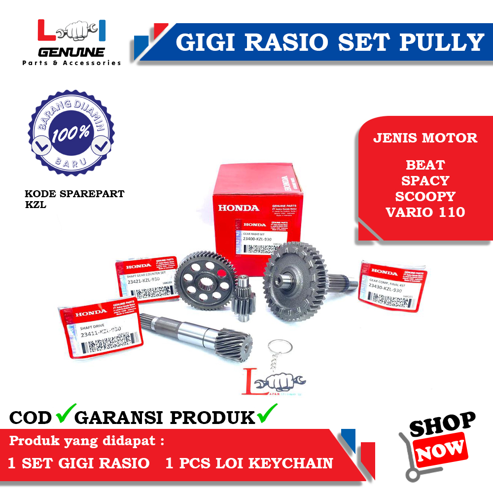 -LOI- GIGI RASIO SET AS PULLY AS RODA KZL BEAT FI ESP, SCOOPY FI ESP ...