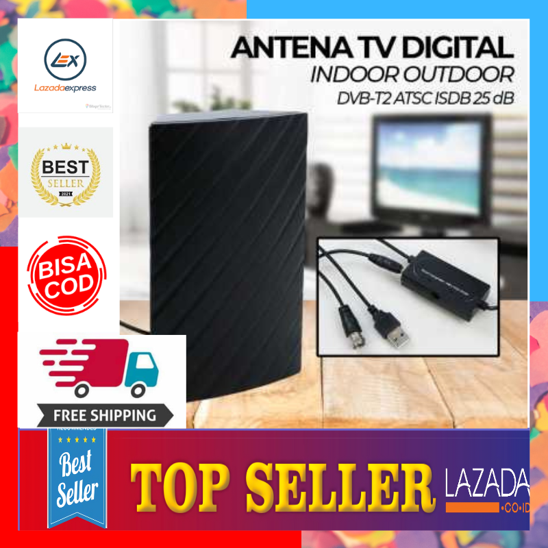 [COD] Antena TV Digital Lengkap Dengan Booster (Sinyal Kuat) - Antena ...