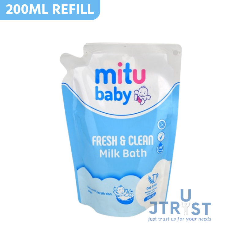 Mitu Baby Milk Bath Kemasan Botol Dan Refill | Lazada Indonesia