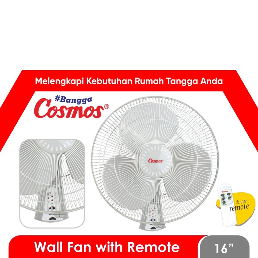 Wall Fan Cosmos 16 WFCR Kipas Angin Tembok Cosmos 16 inch Remote ...