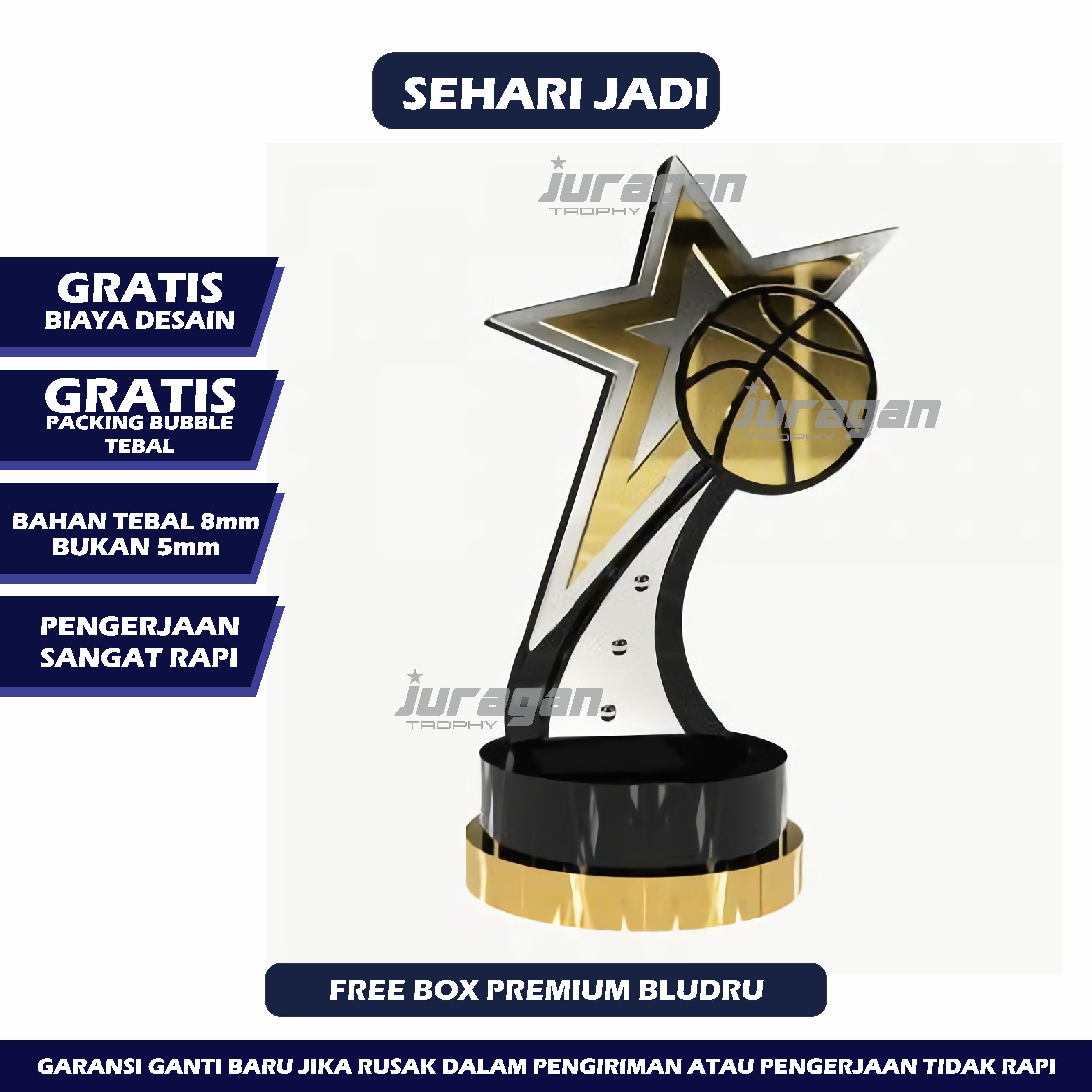 Trophy/Piala/Plakat/Mobile Legends/Bahan Akrilik/Free Design suka suka ...