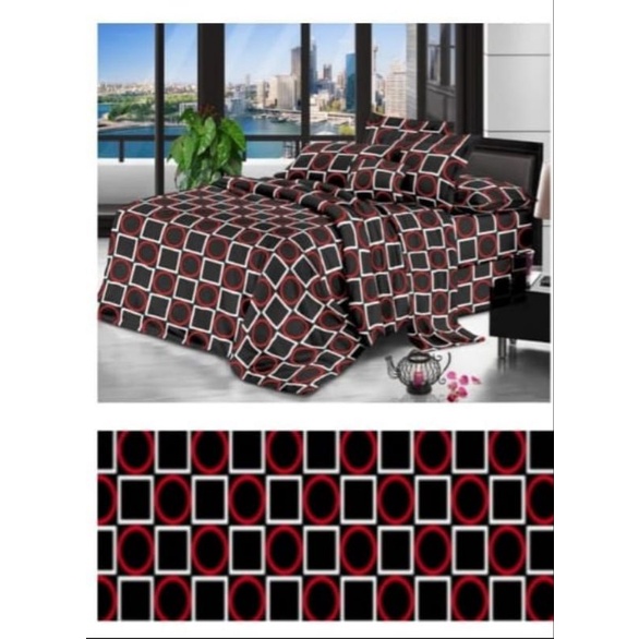 Kain Katun Poly Micro Bahan Sprei Motif Panjang 1 Meter Lebar 240Cm ...