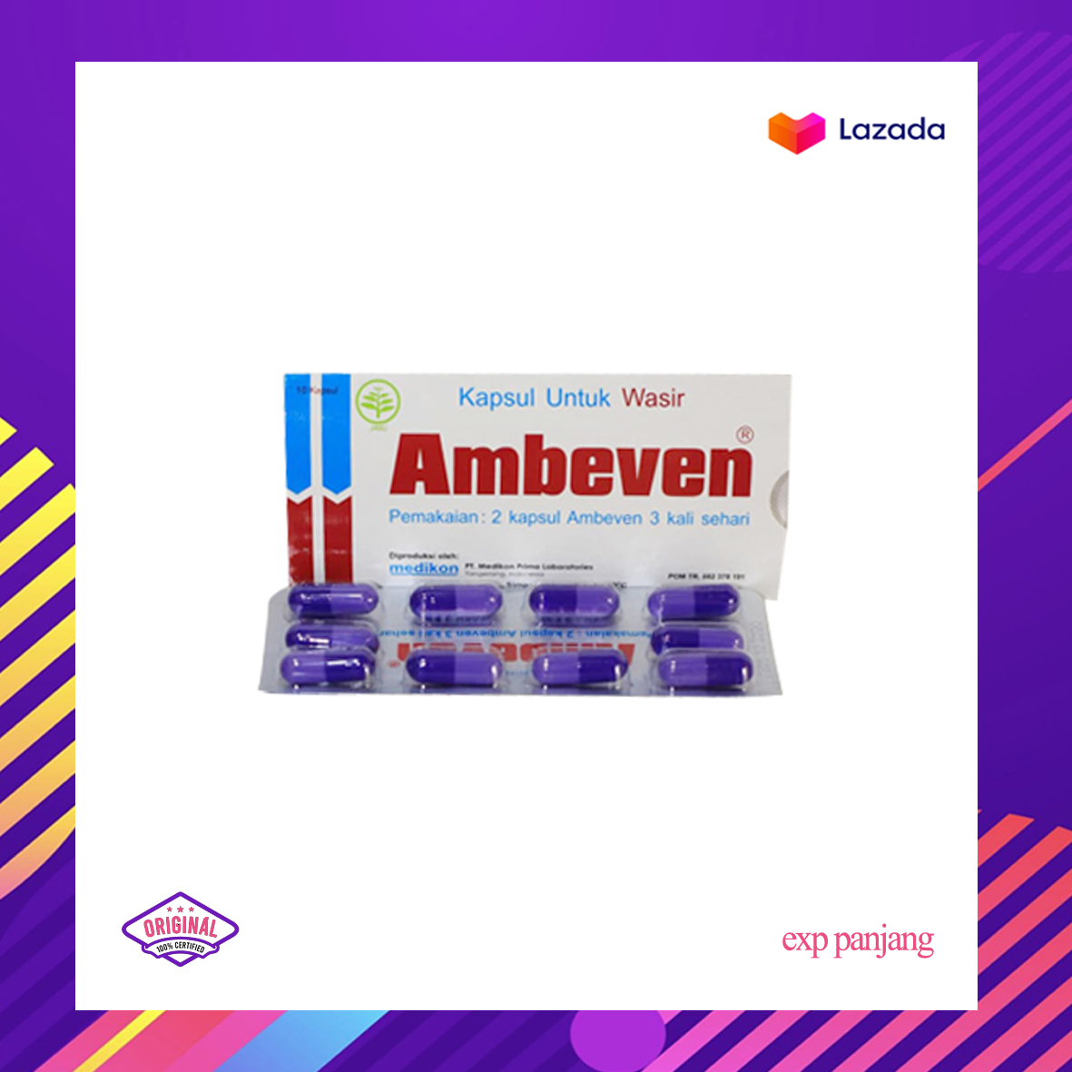 ambeven kapsul isi 10 kapsul (strip) | Lazada Indonesia