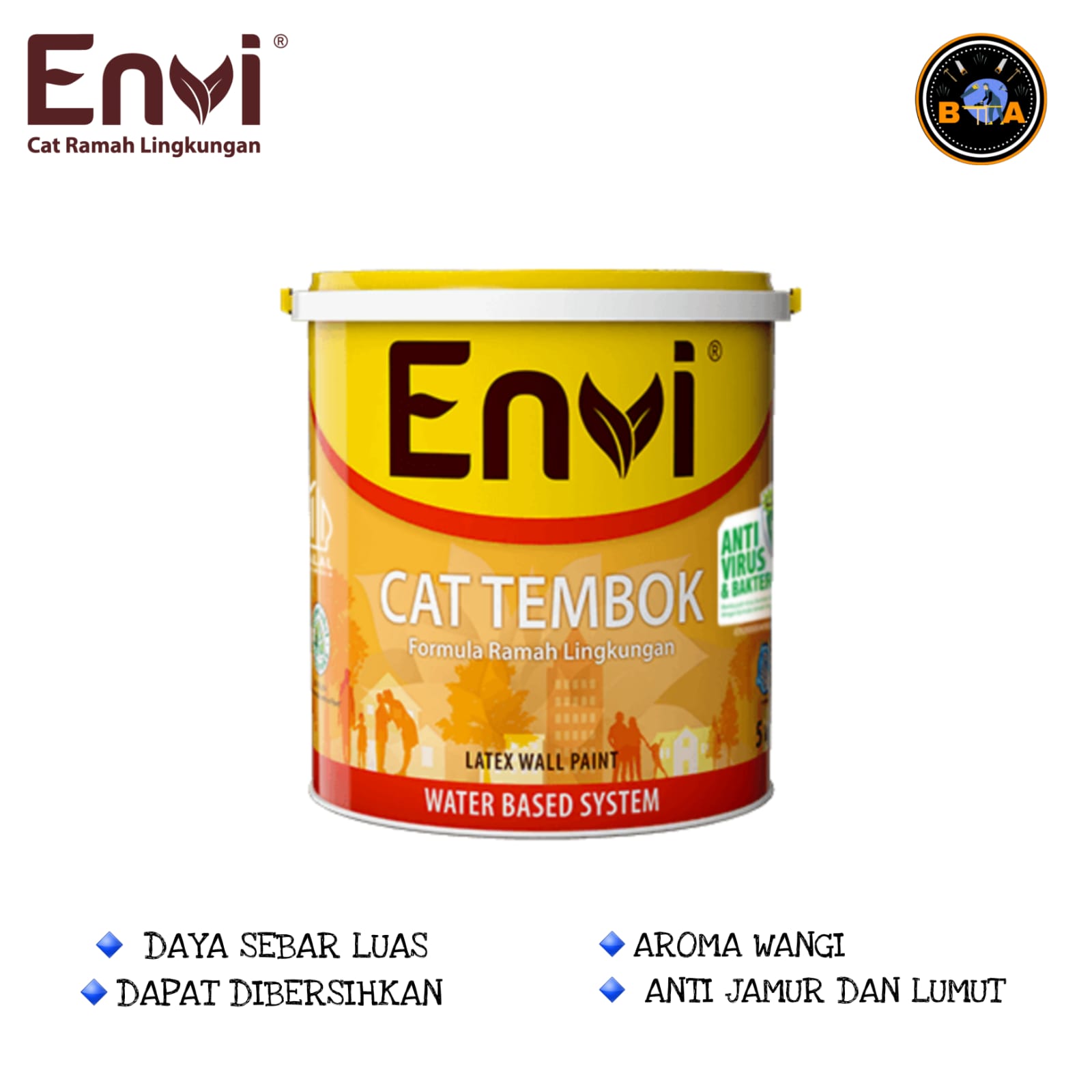ENVI CAT DASAR TEMBOK // INDACO // CAT DINDING | Lazada Indonesia