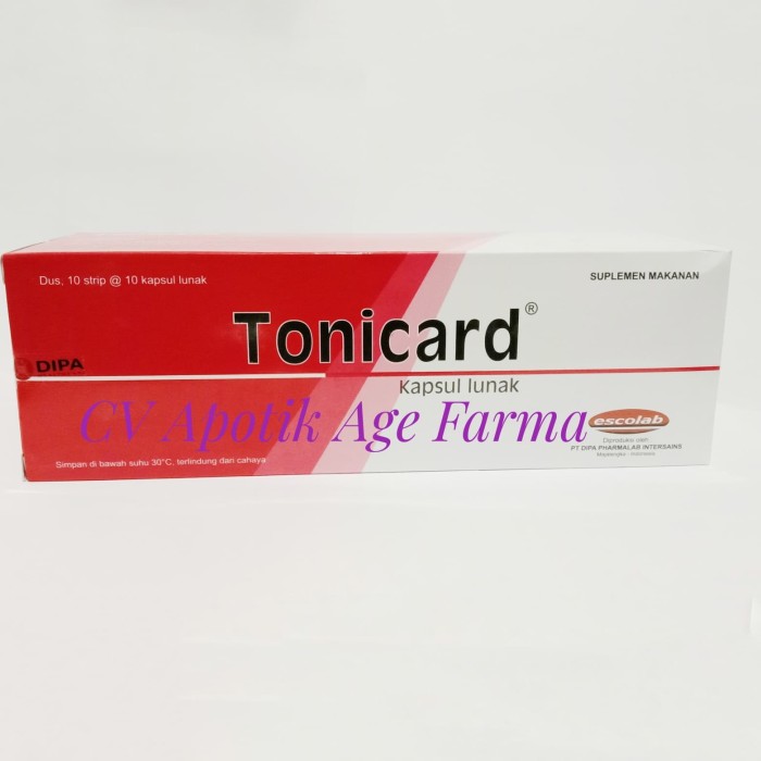 Tonicard Capsule isi 100 (Escolab) | Lazada Indonesia