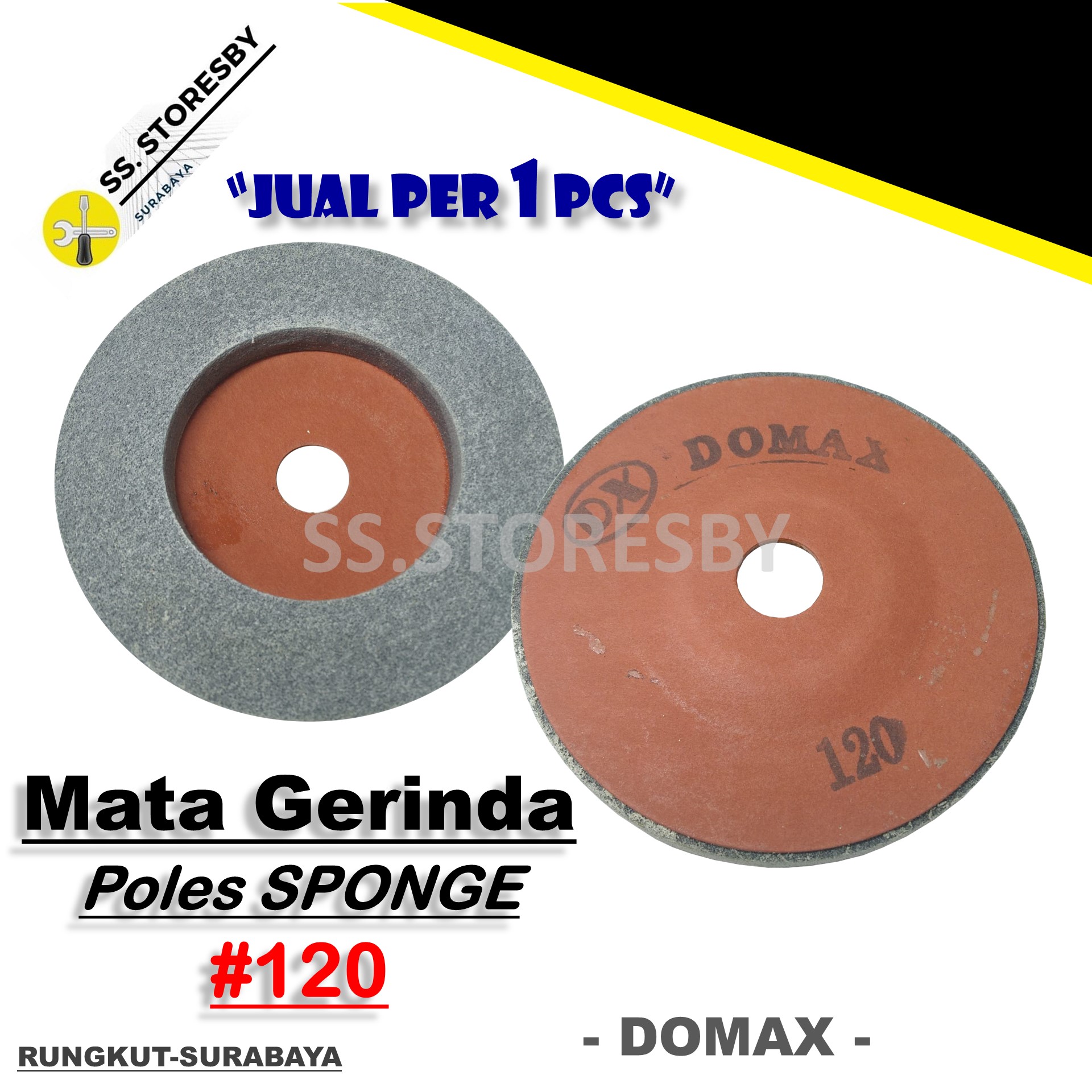 DOMAX 120 AMPLAS POLES GOSOK SPON SPONGE SPONGI MATA GERINDA BUSA KACA ...