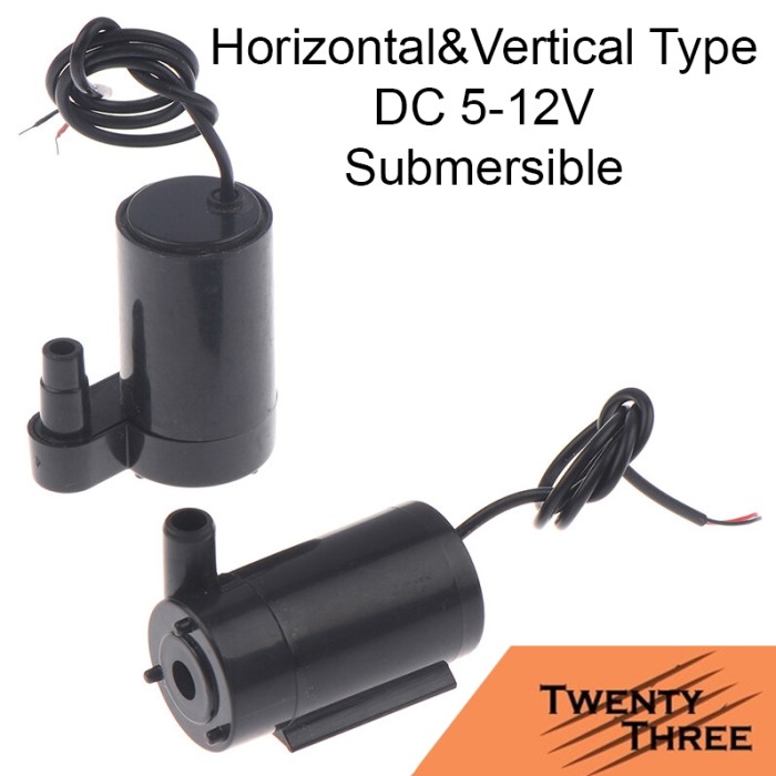 Pompa Mini Submersible DC 5-12v Low Noise Motor Pump Air Brushless ...
