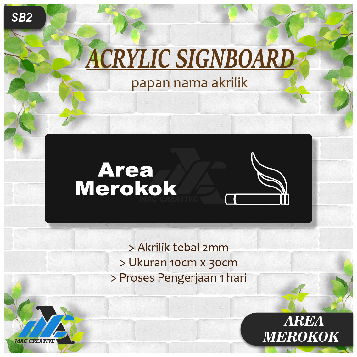 SIGN BOARD AKRILIK PAPAN PETUNJUK LENGKAP - SIGN BOARD - TOILET KASIR ...