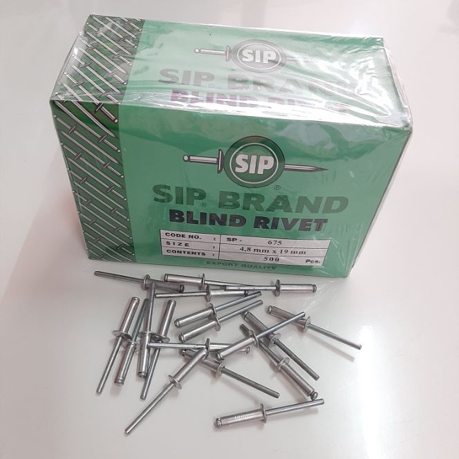 Paku rivet SP 675 merk SIP 4.8mm x 19mm isi 500pcs | Lazada Indonesia