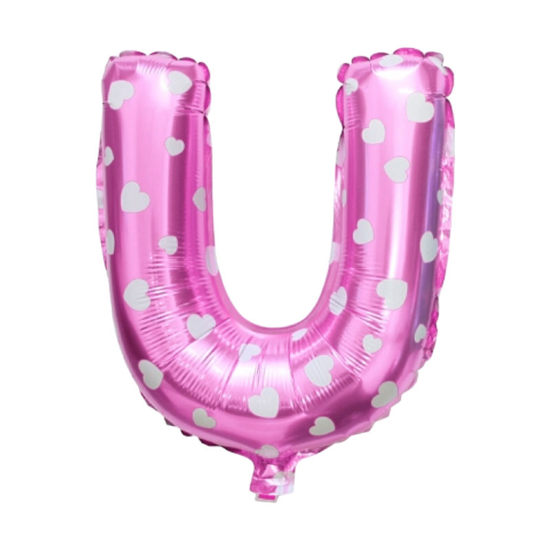 BALON HURUF PINK - balon foil alphabet - balon foil huruf - foil huruf ...