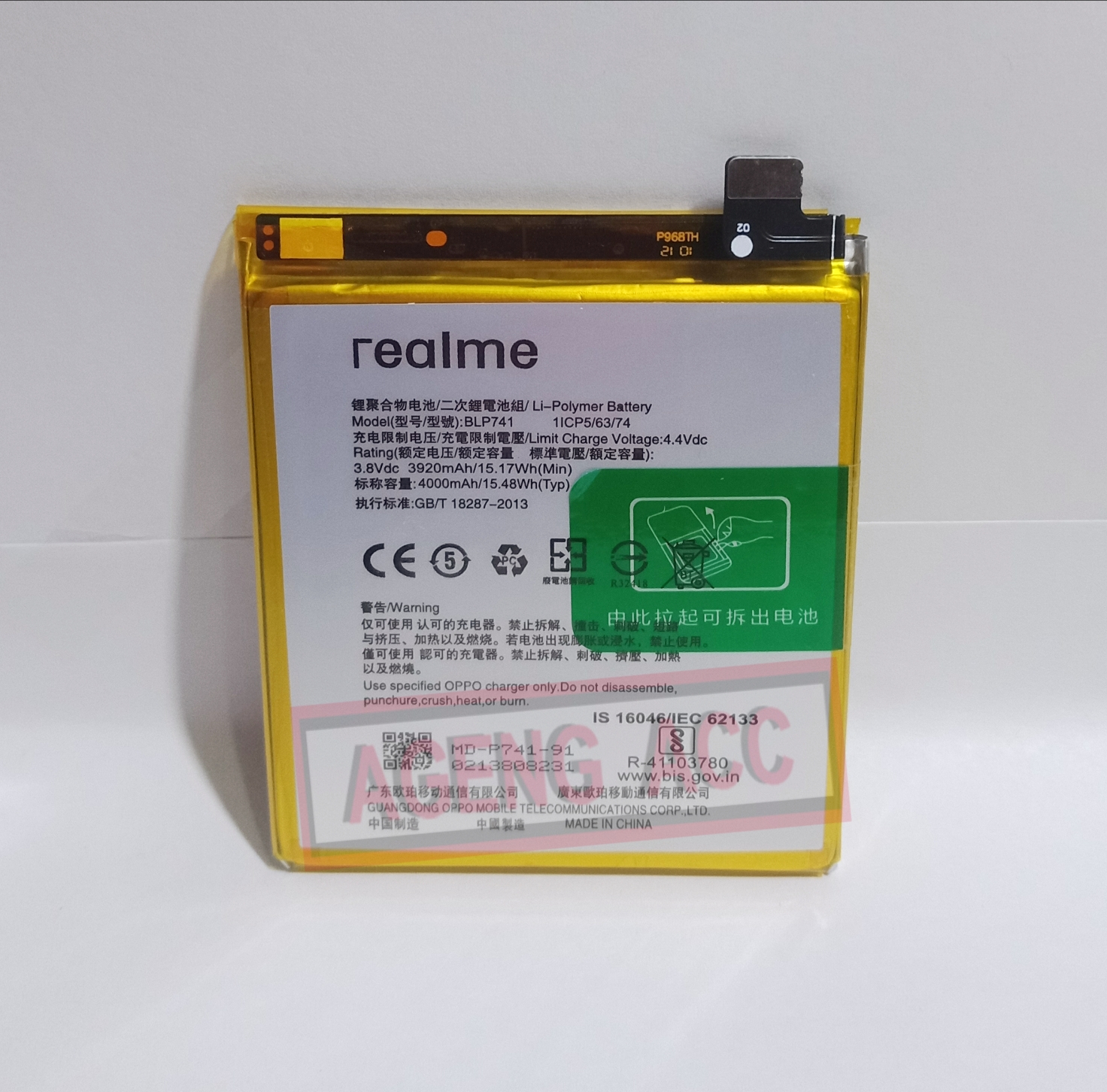 Batre Realme XT RMX1921 BLP741 Batu Baterai Battery Tanam Original ...